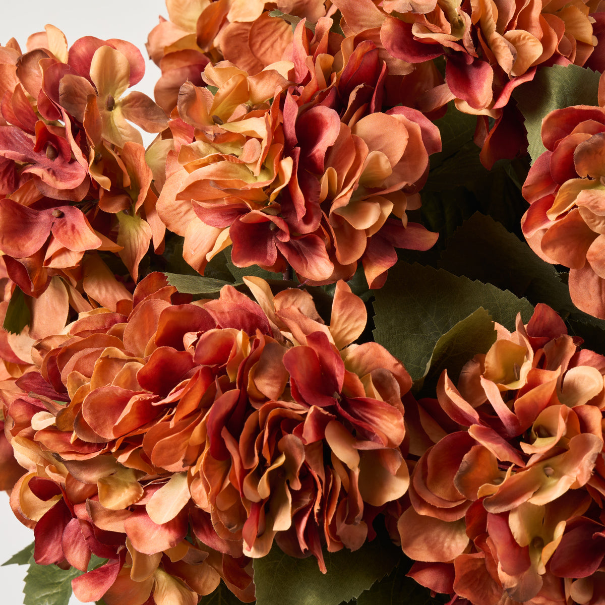 Faux Autumn Hydrangea Bush Foliage Outdoor Urn Filler Front Porch Arra ...