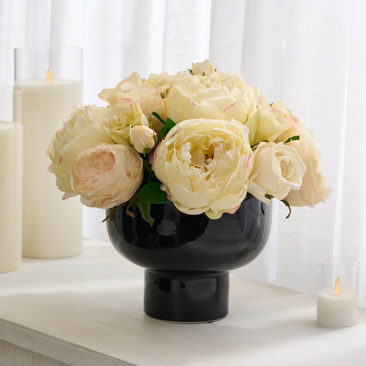 Modern Elegance - Real Touch Cream Peony, Blush English & Juliette Ros ...