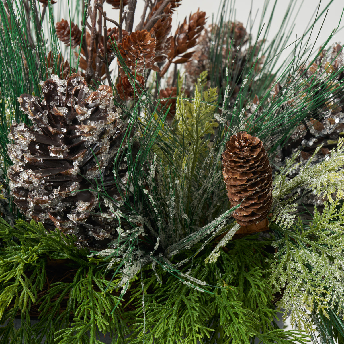 Winter Forest - Iced Long Needle Pine, Cedar, Large & Mini Pinecone Ch ...