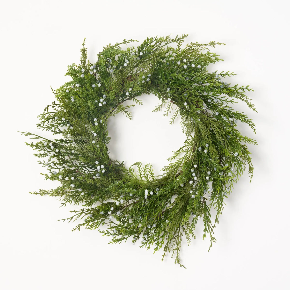Seeding Winter Juniper Berry Greenery Classic Holiday Front Door Wreat ...