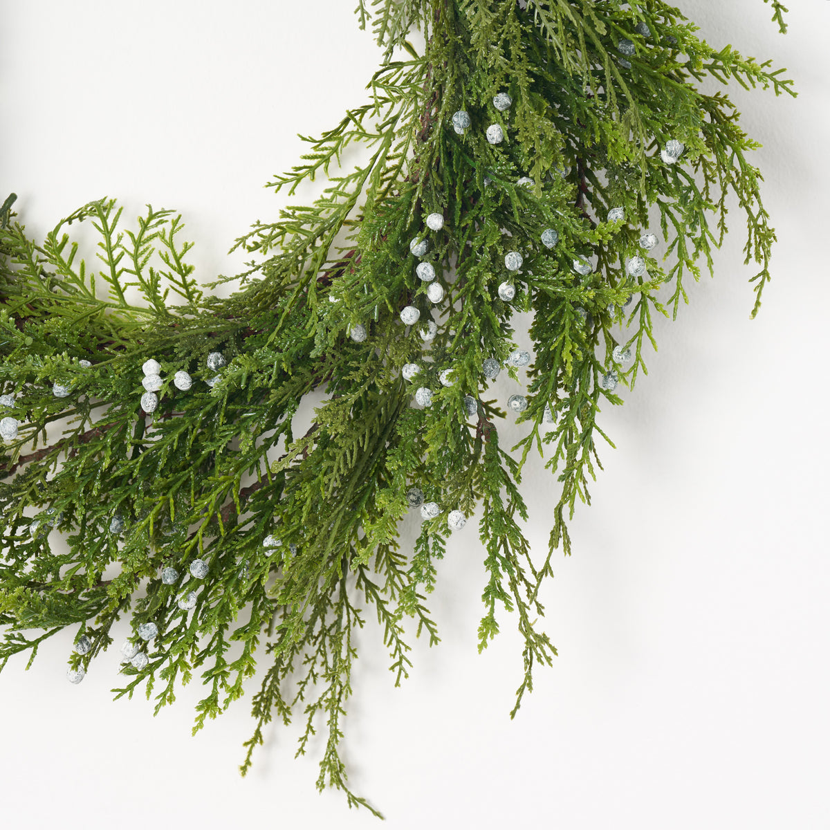 Seeding Winter Juniper Berry Greenery Classic Holiday Front Door Wreat ...