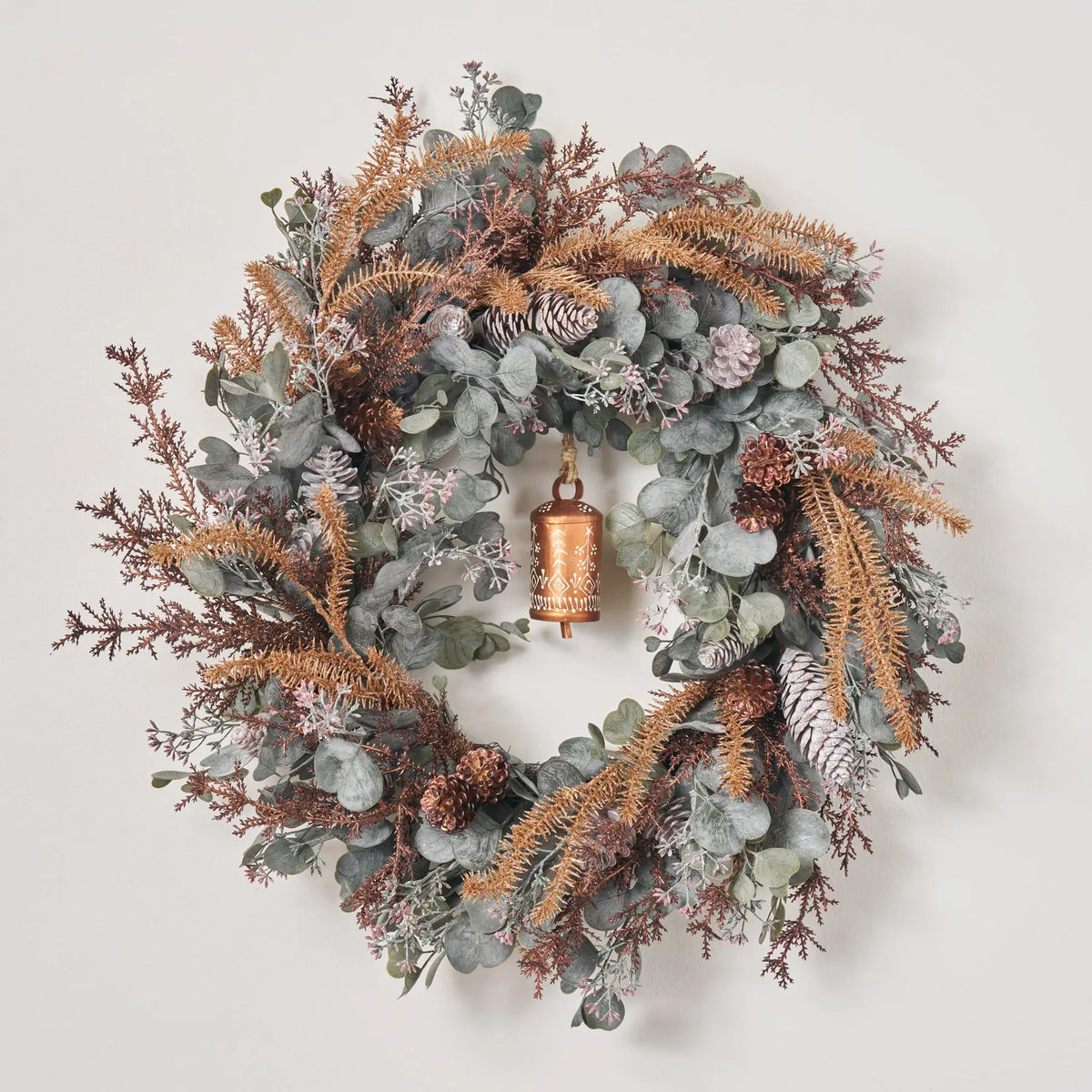 Winter Bell Serenade - Frosted Seed Eucalyptus, Bronze Cedar, Sparkle ...