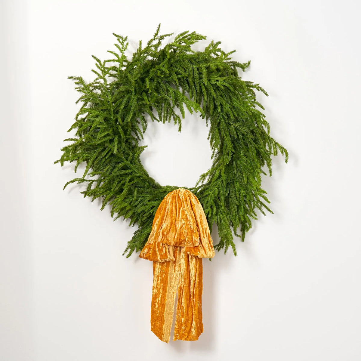 Large Golden Mustard Raw Edge Silk Velvet Lux Drape Loop Bow – Darby ...