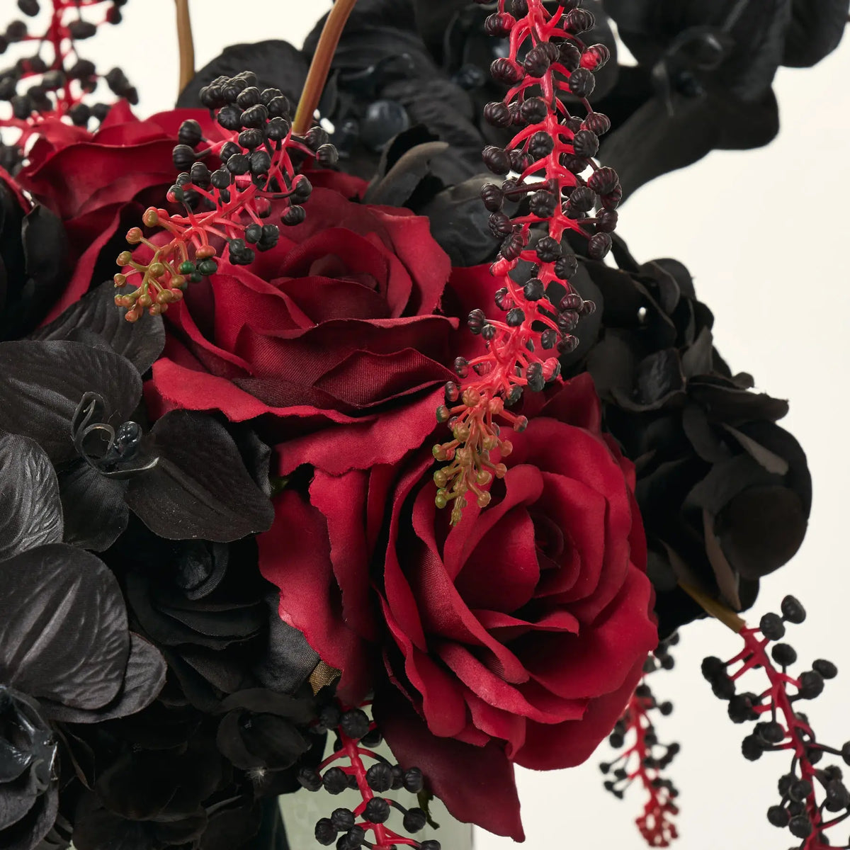 Gothic Romance Noir - Red Queen Rose, Black Magic Orchid, Peony, Hydra ...