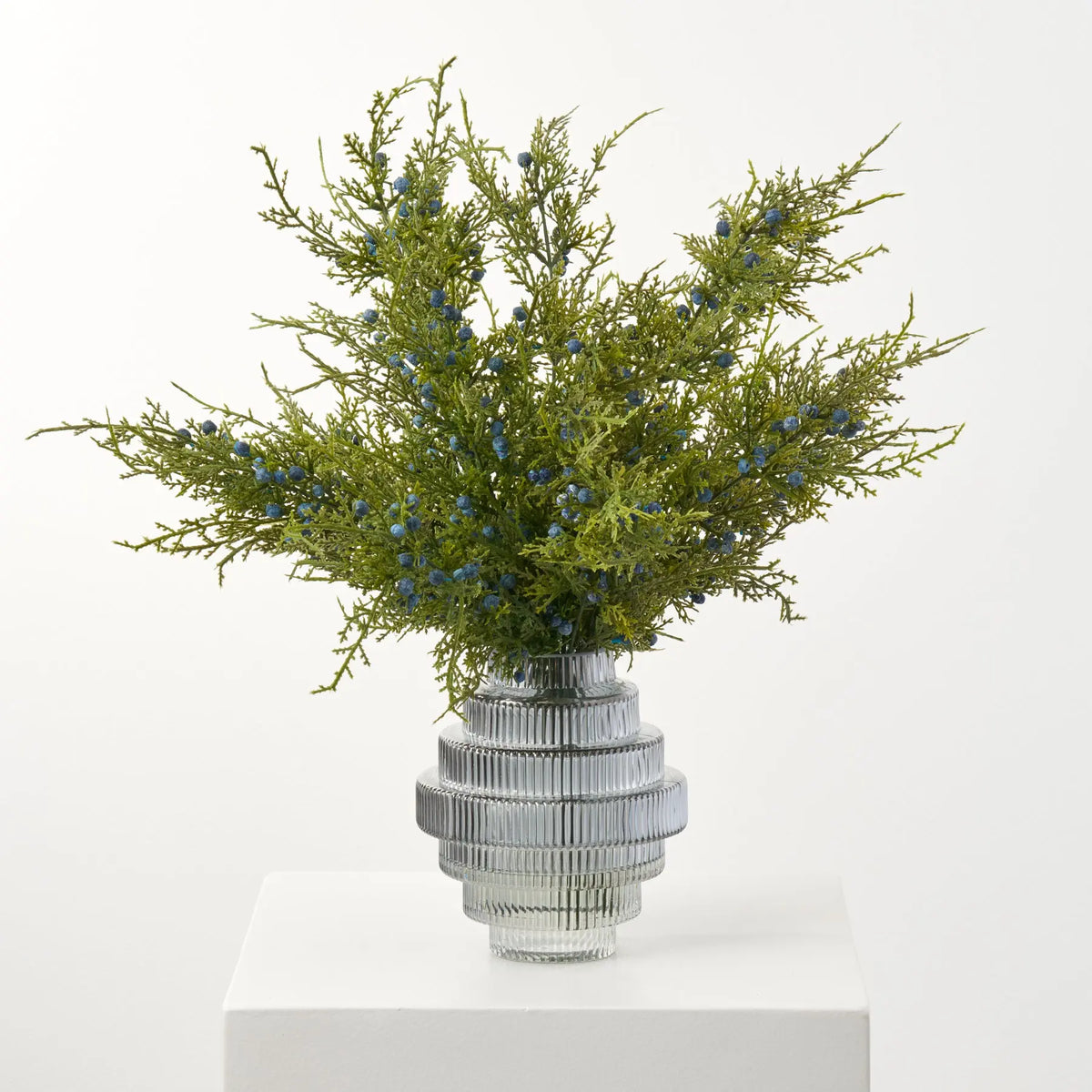 Real Touch Juniper & Wispy Pine with Variegated Holly Berry Branch ...