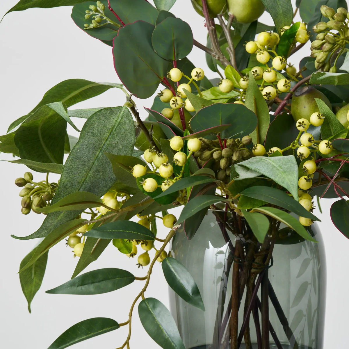 Lifelike Seed Pod Needle Leaf & Silver Dollar Eucalyptus, Smilax & Pep ...