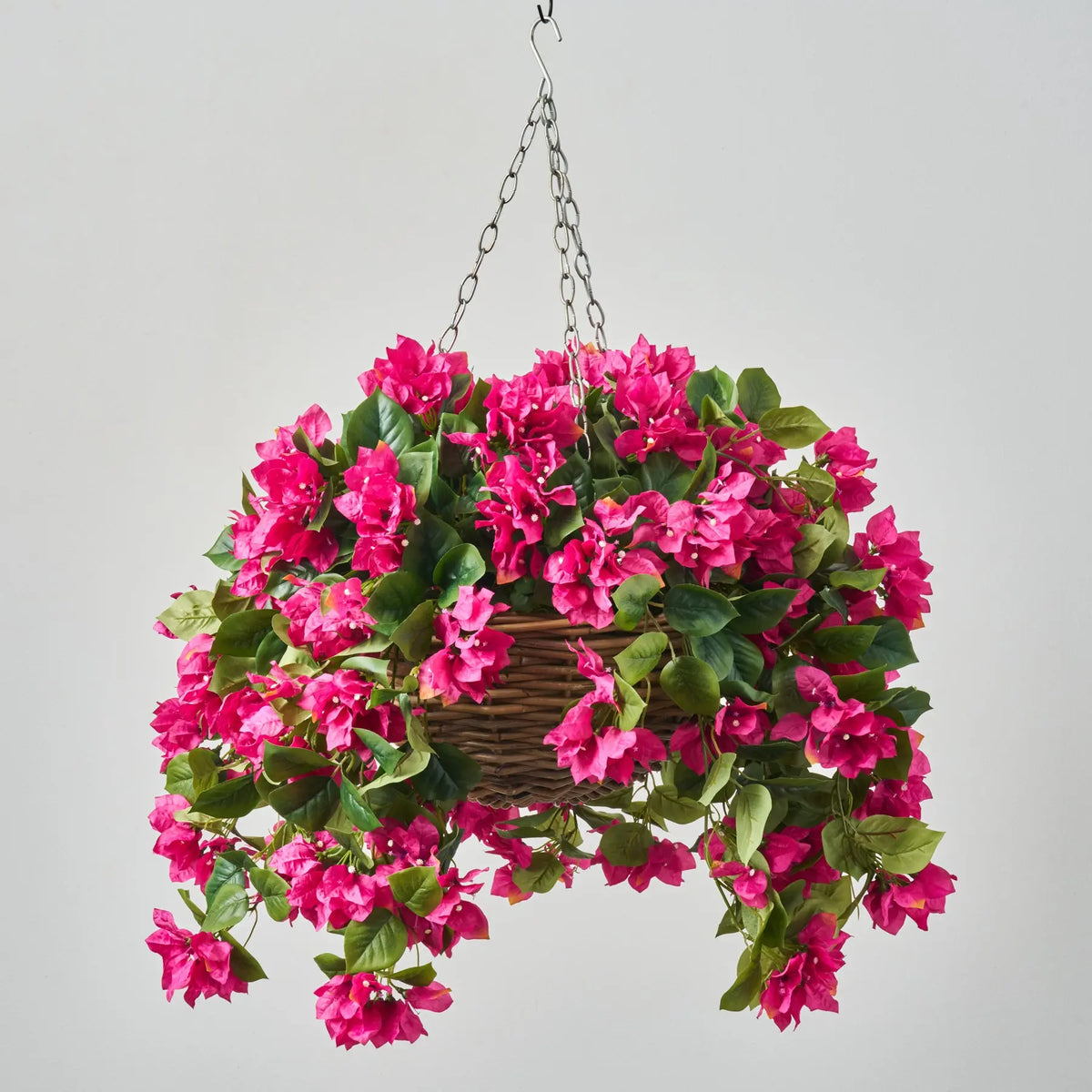 Cerise Bougainvillea In Rattan Basket Faux Floral Outdoor Spring ...