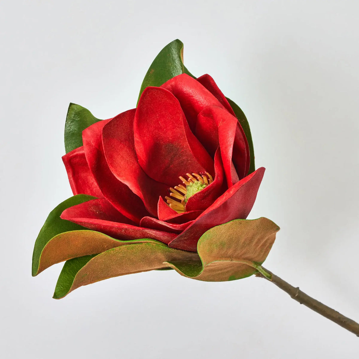 Real Touch Large Red Magnolia Bloom 29" Single Stem or Bundle of 3 ...