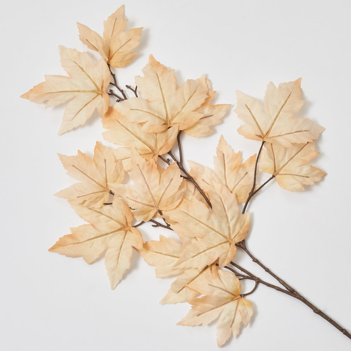 Cream or Brown Two-Tone Maple Leaf Fall Foliage Branch Spray - 35 ...