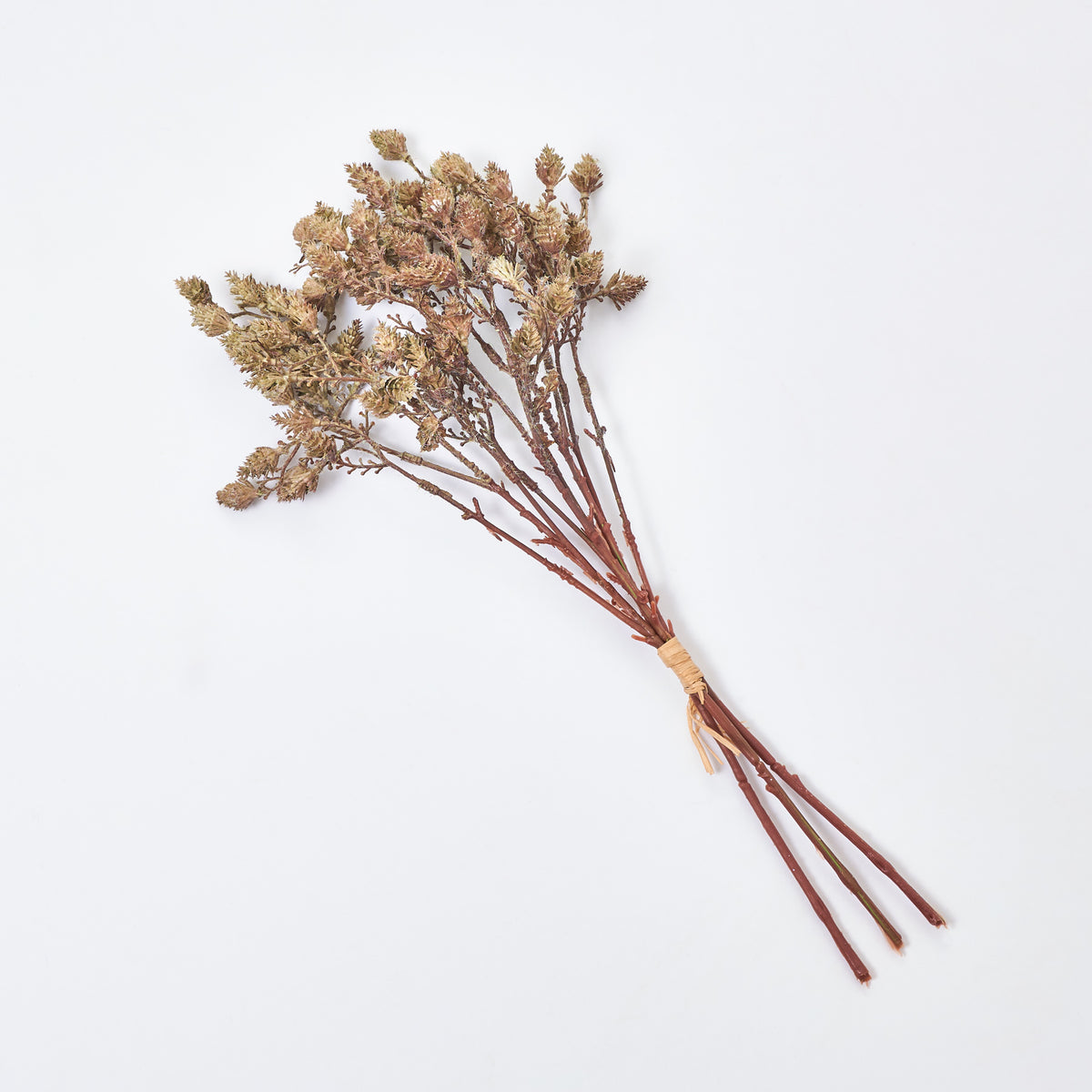 Fuzzy Pine Cone Spray Faux Botanical Bundle of 3 Stems - 2 Color Optio ...