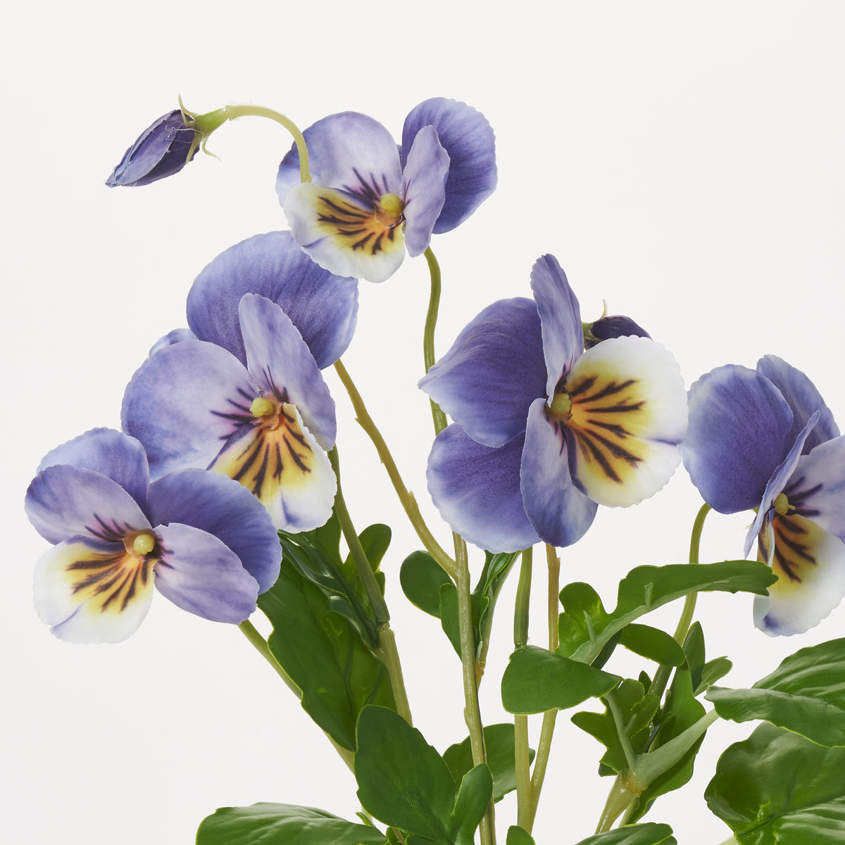 Purple Faux Floral Silk Pansy Spray with Wired Stems - 15" – Darby ...