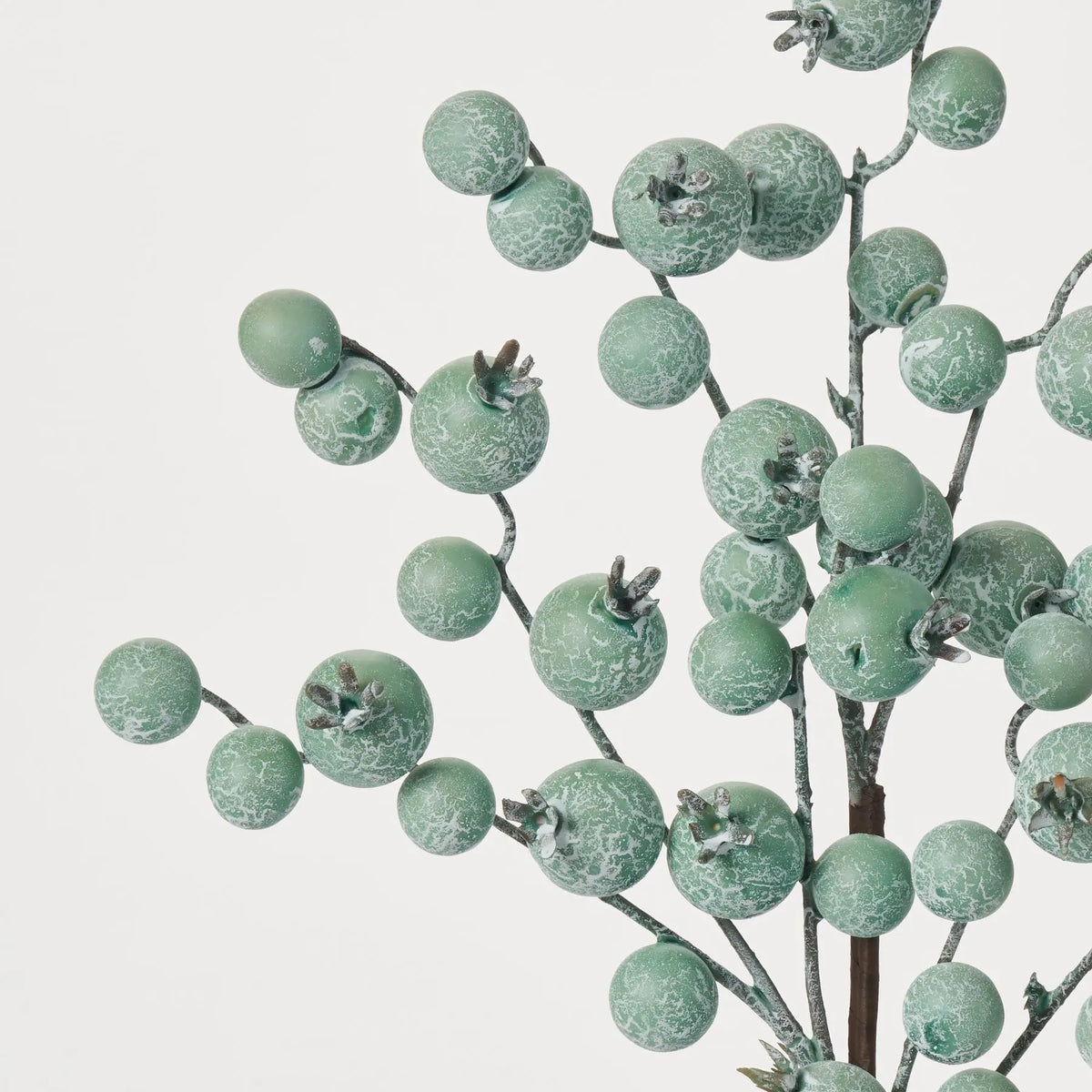 Weathered Light Blue Crabapple Cluster Faux Berry Spray - 17" - Darby ...