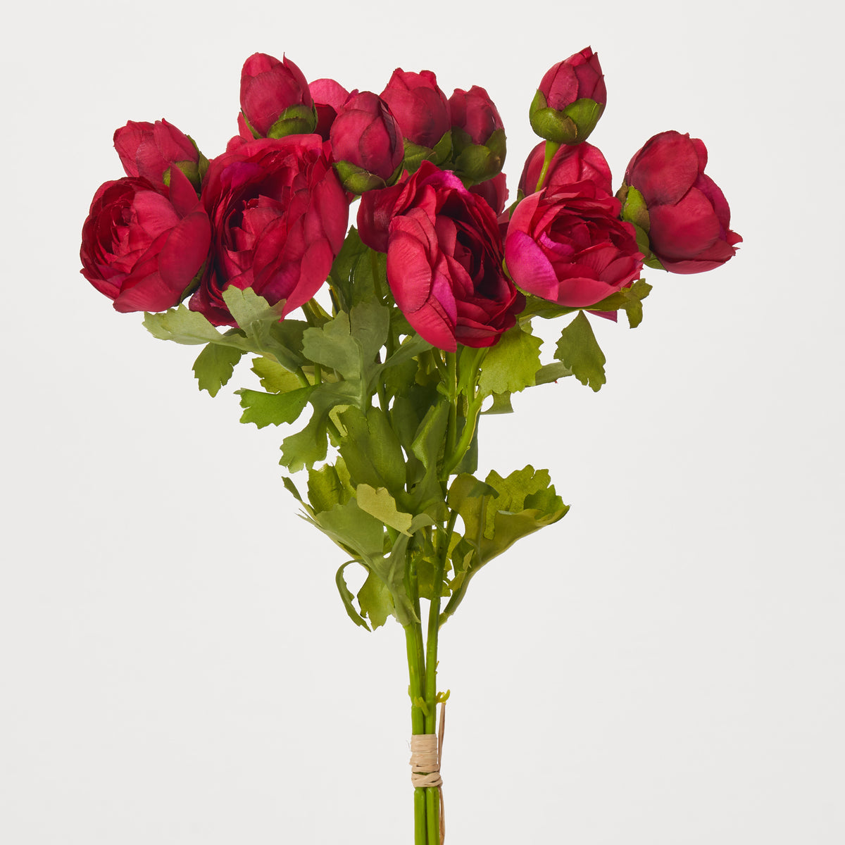 Magenta Red Silk Ranunculus Bouquet Bundle of 3 Stems - 17" – Darby ...