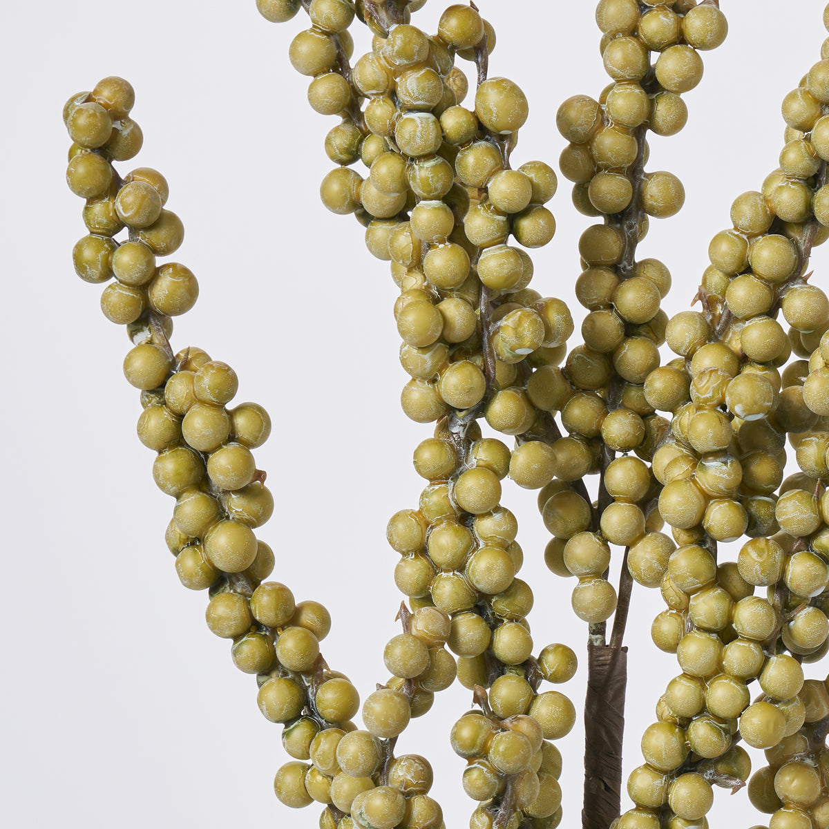 Waterproof Weathered Sage Green Cluster Berry Long Stem Branch Spray ...