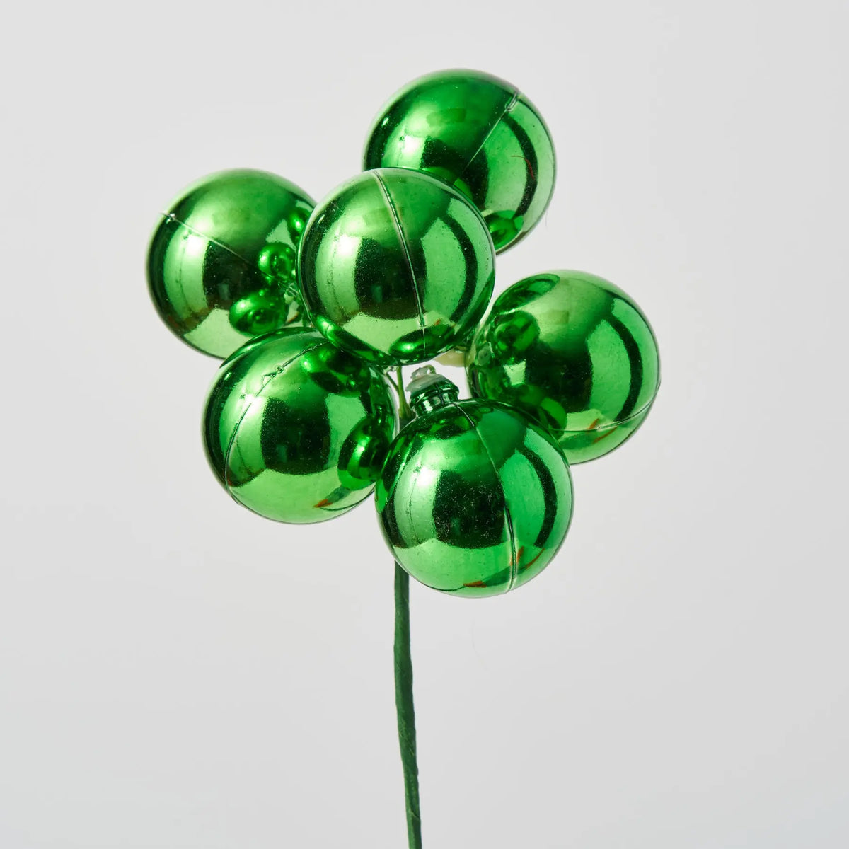 Shiny Green VP Ball Ornament Holiday Pick - 8" – Darby Creek Trading