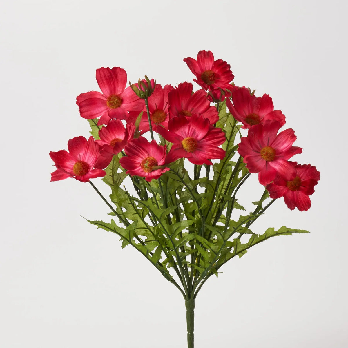 Hot Pink Silk Cosmos Spray Faux Floral Bush Bouquet - 18" – Darby Creek ...