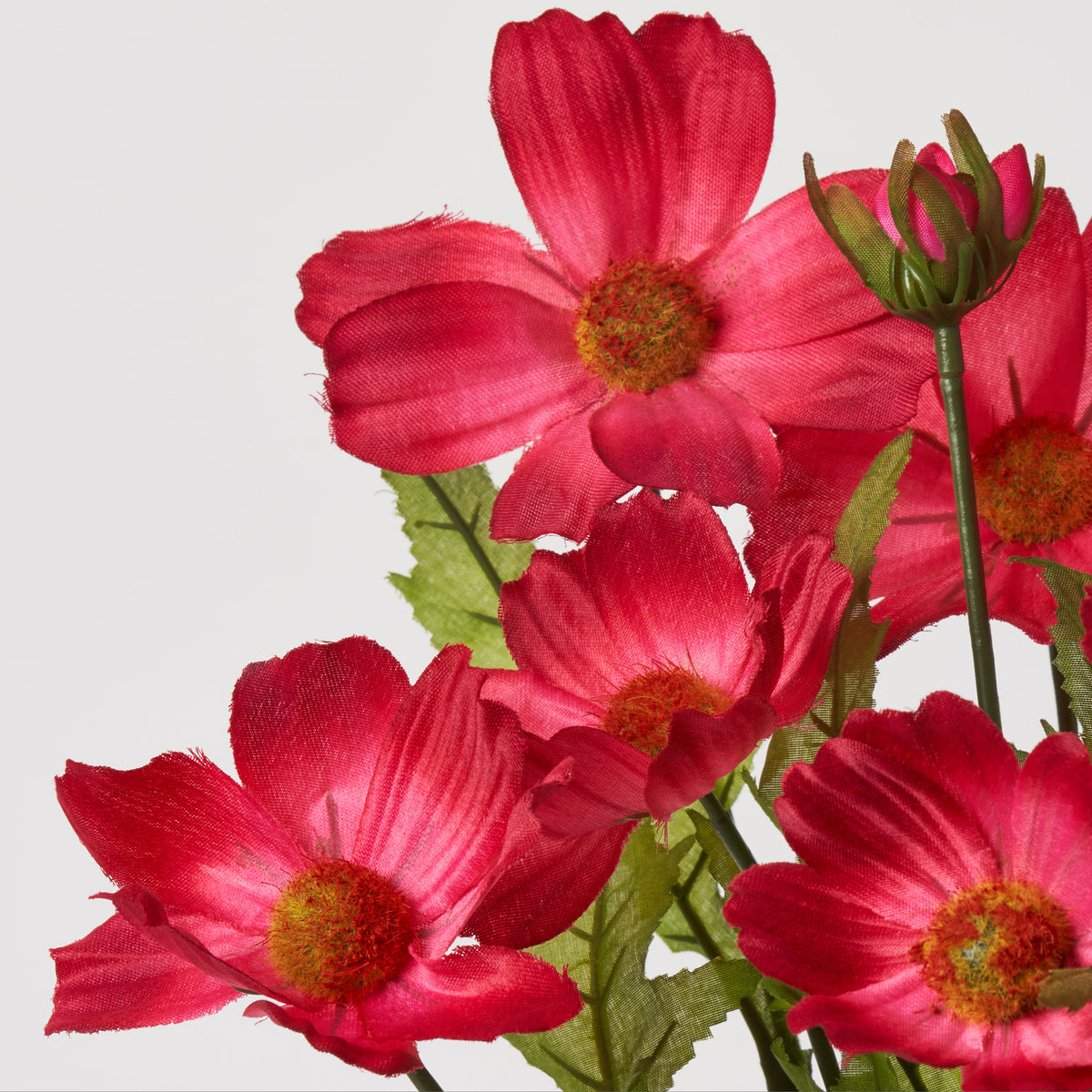 Hot Pink Silk Cosmos Spray Faux Floral Bush Bouquet - 18" – Darby Creek ...