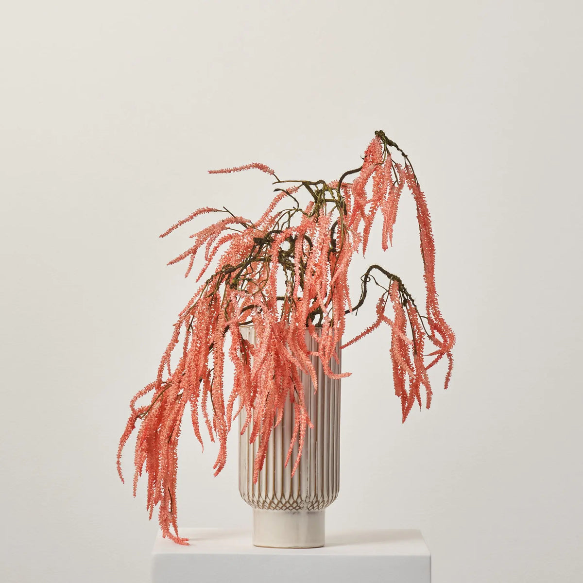 Draping Coral Pink Faux Amaranthus Spray - 34" – Darby Creek Trading