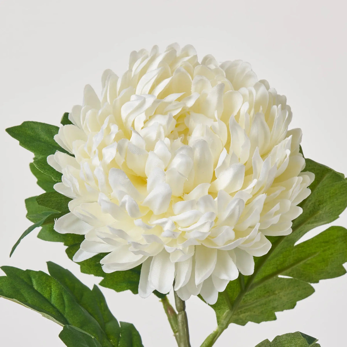 White Mum Spray Single Bloom Floral Stem - 23" – Darby Creek Trading
