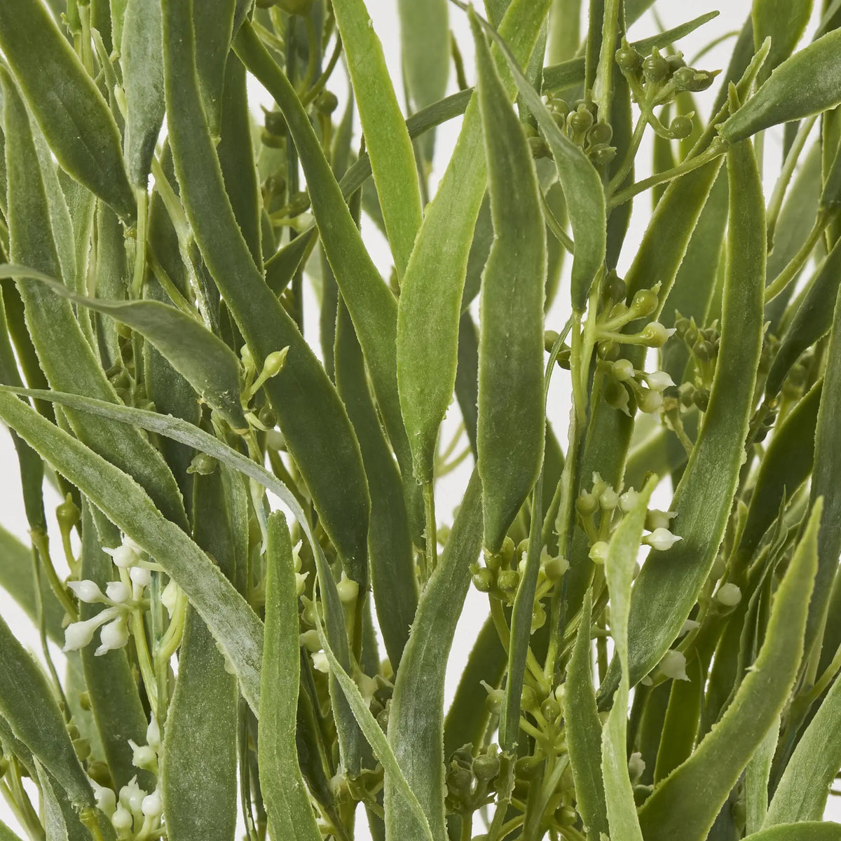Wispy Green Seeded Willow Leaf Foliage Faux Everyday Greenery Bush Spr ...