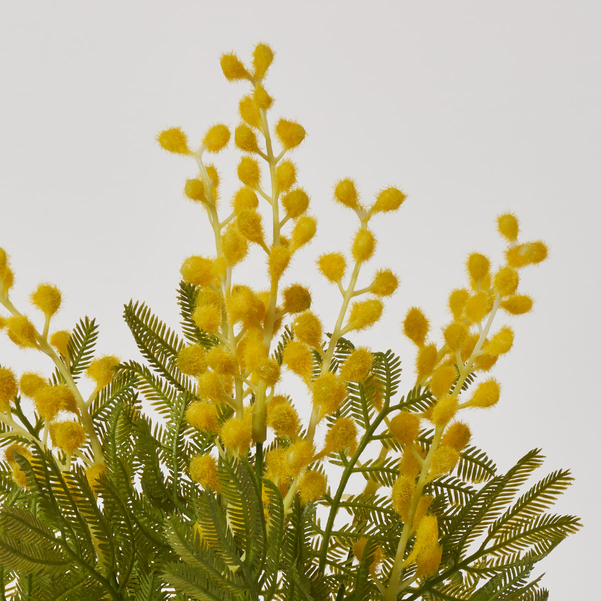 Yellow Fuzzy Mimosa Bush Faux Silk Floral Spray - 14" – Darby Creek Trading