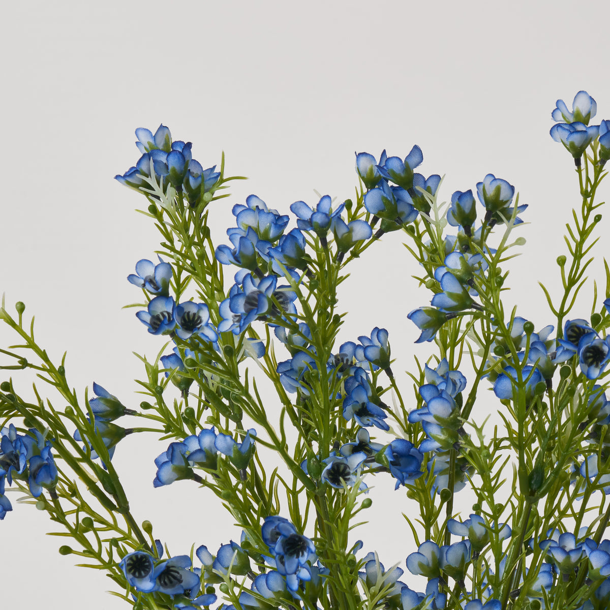 Blue Waxflower Blossoms Faux Stem Bush Bouquet - 18" – Darby Creek Trading