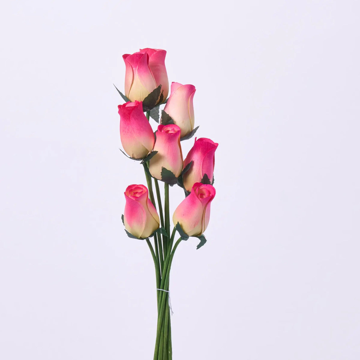 Wooden Closed Bud Rose Bouquet Bundle of 8 Wired Stems - Available In ...
