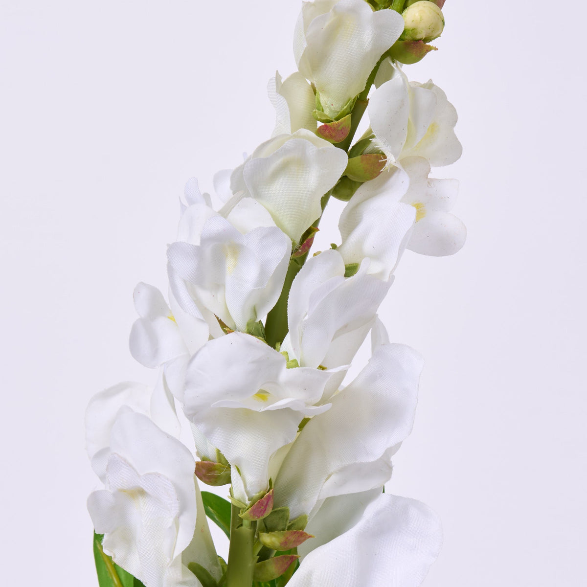 Blooming Real Touch White Snapdragon Spray Single Stem Faux Floral - 2 ...
