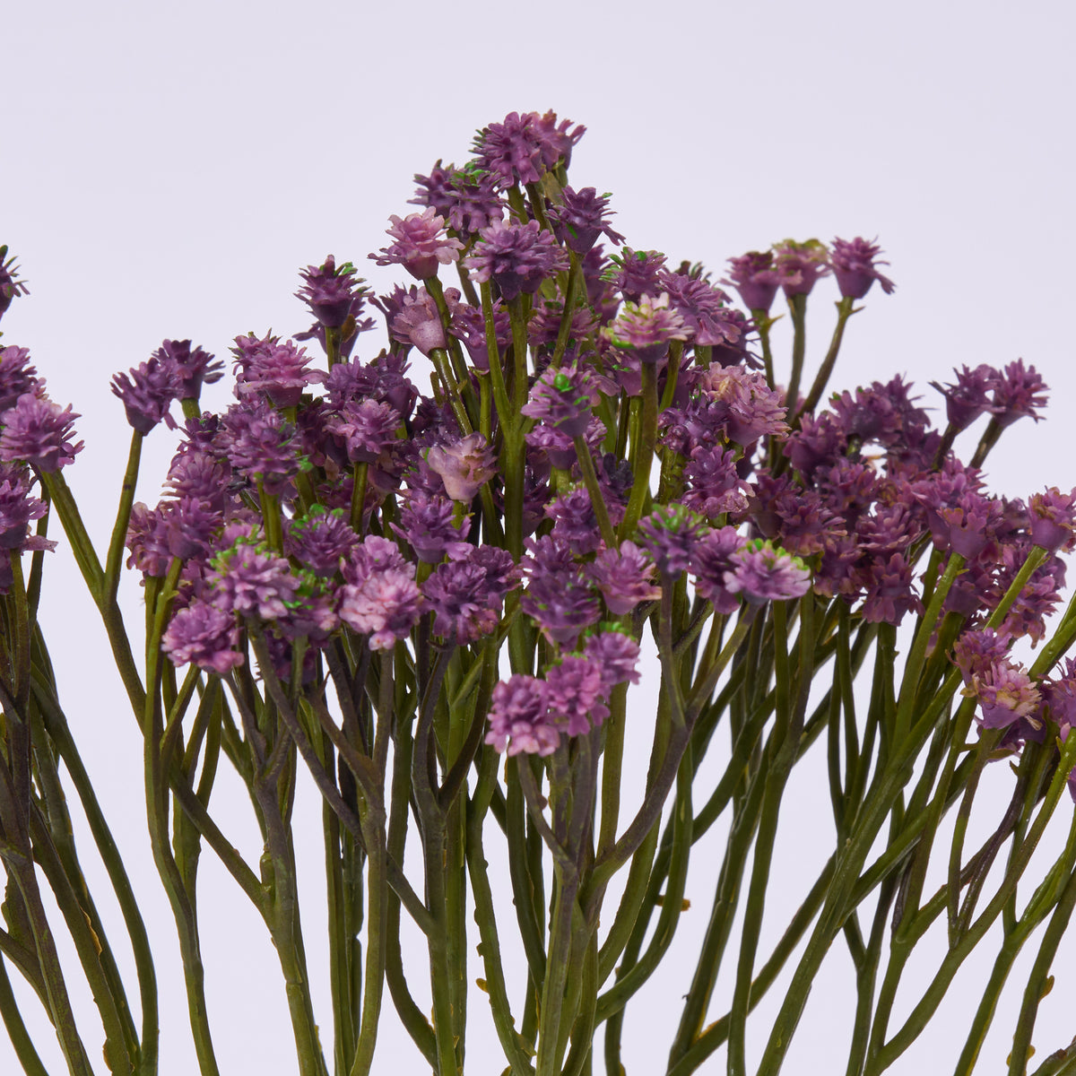 Plum Purple Baby's Breath Gypsophila Bush Flowering Faux Stem Bouquet ...