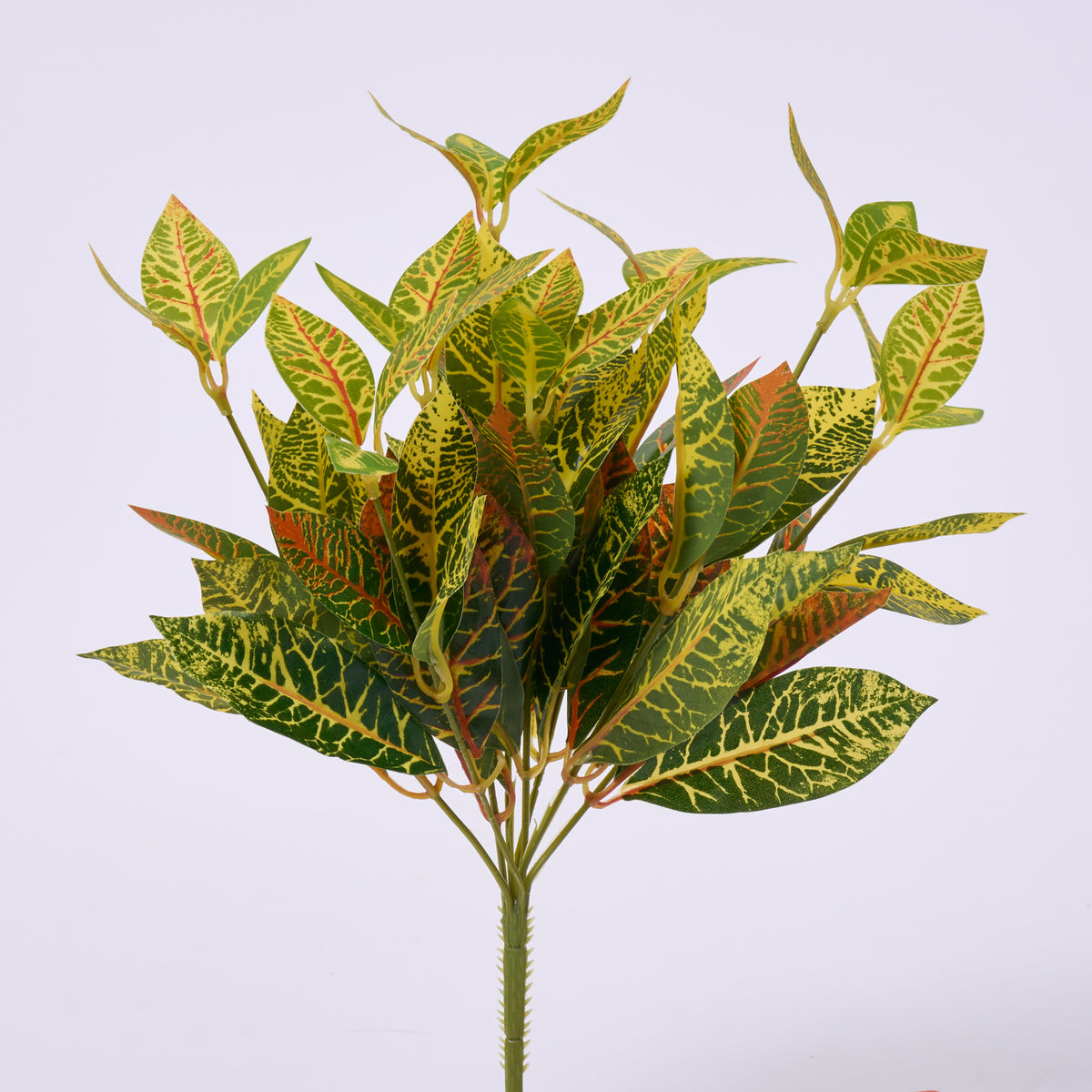 Mixed Green UV Protected Faux Croton Bush Spray - 14" – Darby Creek Trading