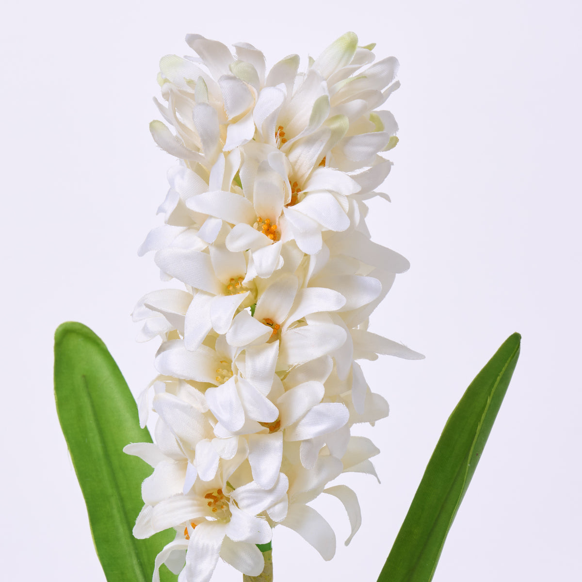 White Hyacinth Single Stem Faux Floral Spray - 14" – Darby Creek Trading