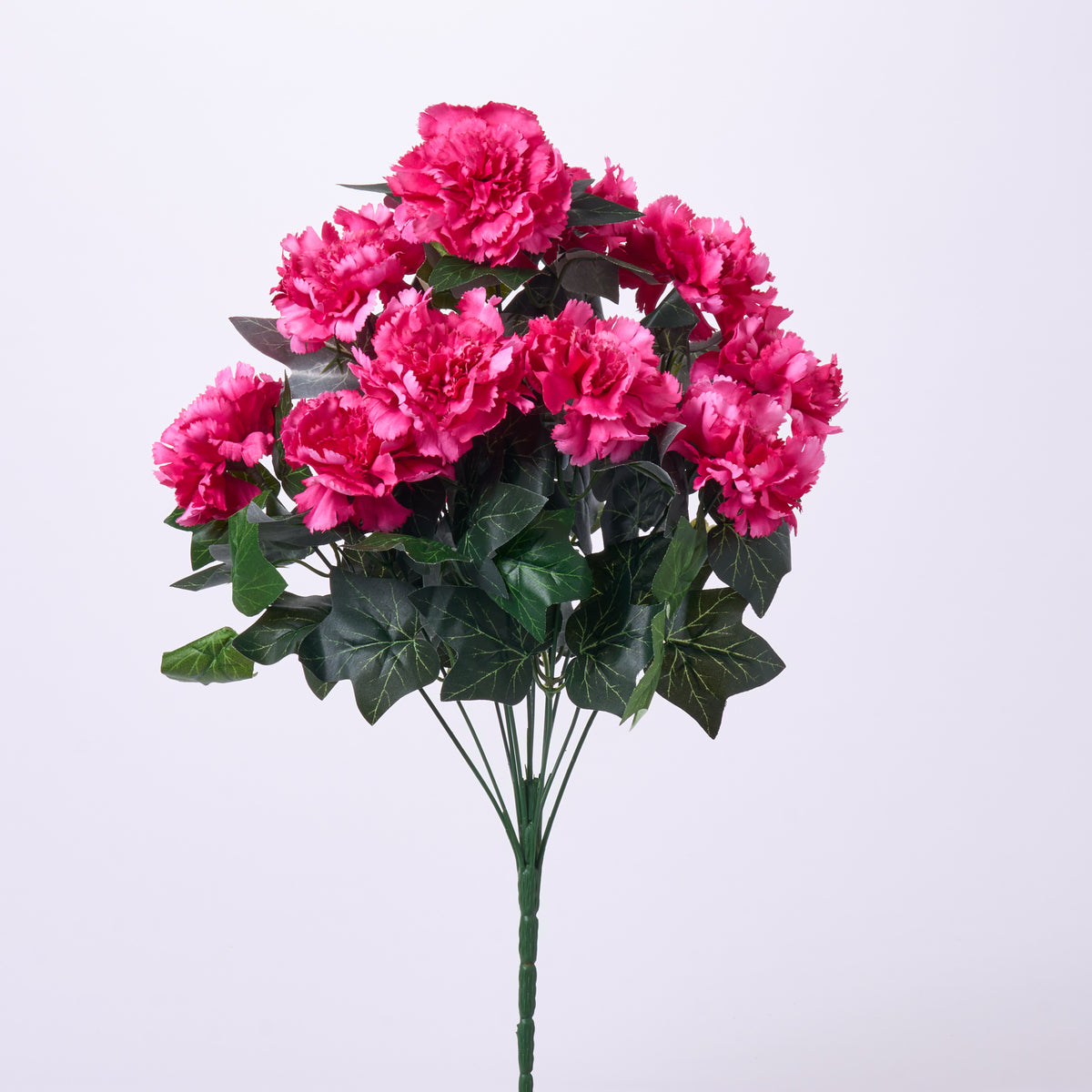 Fuchsia Pink Silk Carnation Blooms 12 Stem Faux Floral Bouquet Spray ...