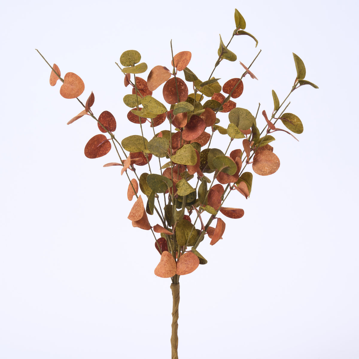 Golden Brown & Moss Green Birch Leaf Branch Faux Autumn Foliage Spray ...