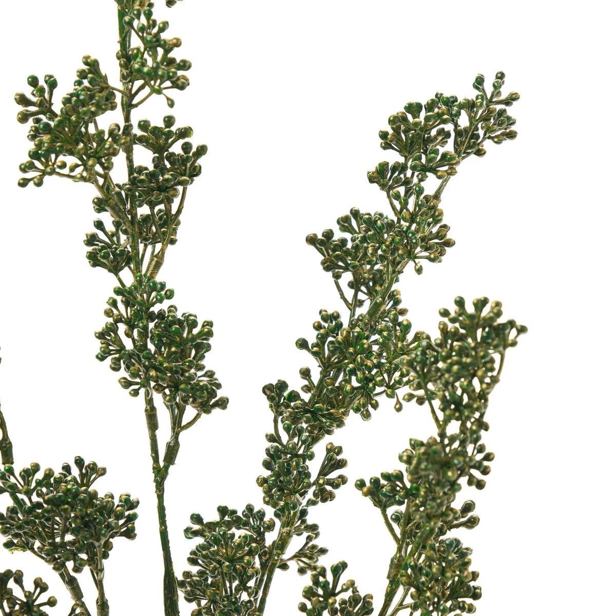 Moss Green Glitter Seed Branch Spray - 25" - Darby Creek Trading
