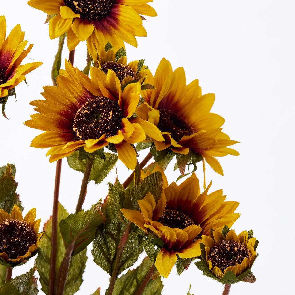 Lifelike Golden Yellow Mini Sunflower Stems Fall Bouquet Bush - 25 ...
