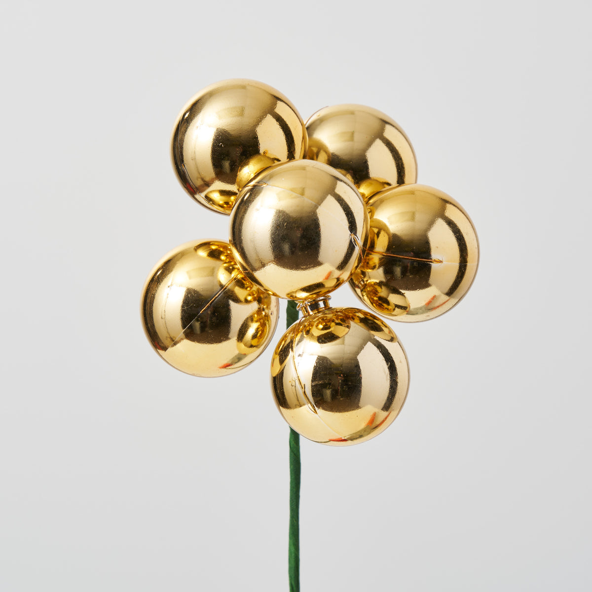 Shiny Gold VP Ball Ornament Holiday Pick - 8" – Darby Creek Trading