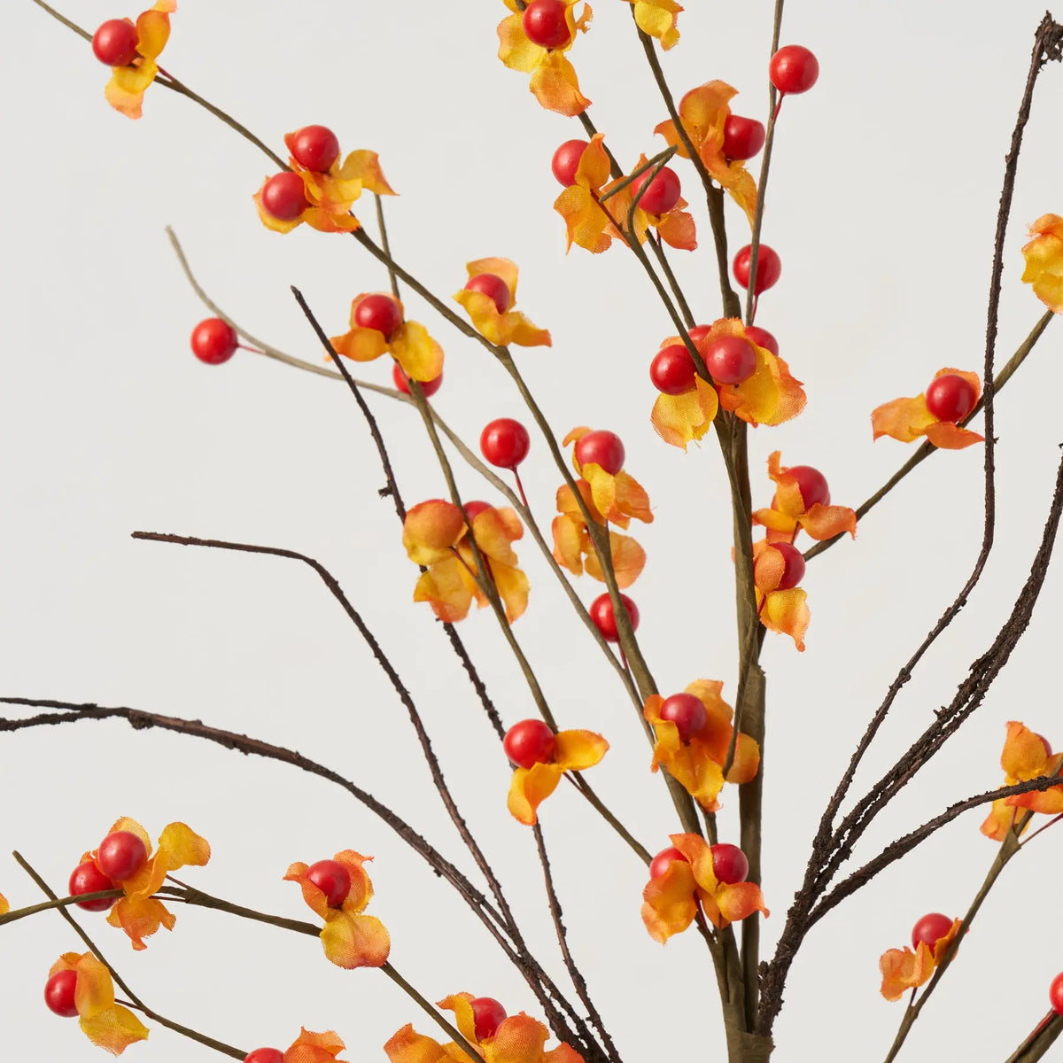Orange & Red Bittersweet Berry Twig Branch Stem Spray - 31" - Darby ...