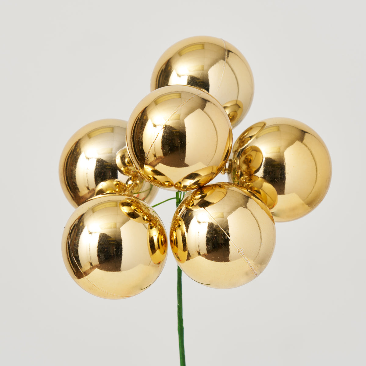 Shiny Gold VP Ball Ornament Holiday Pick - 9" – Darby Creek Trading