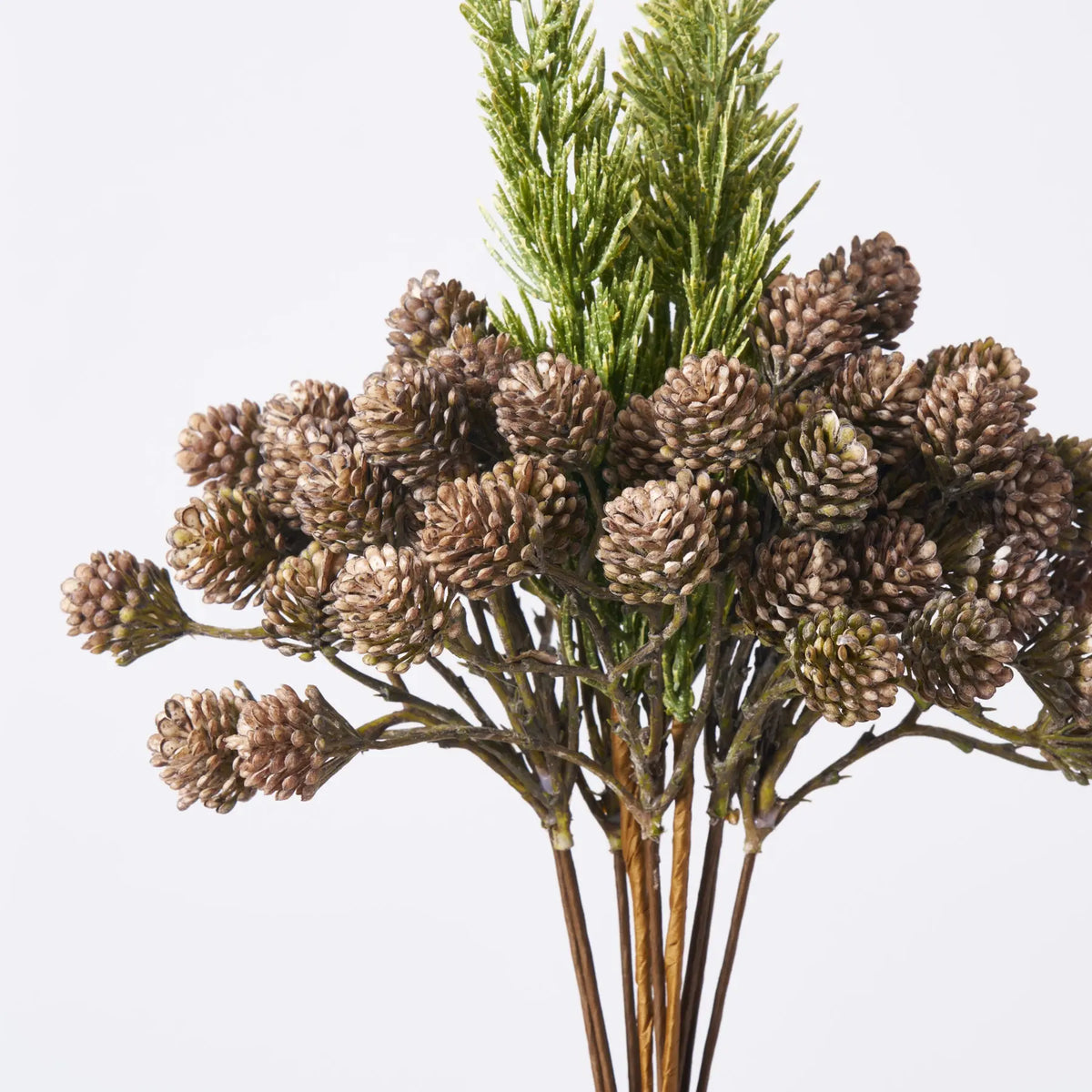 Pine Pods with Greenery Artificial Foliage Bundle of 10 Stems - 17 ...