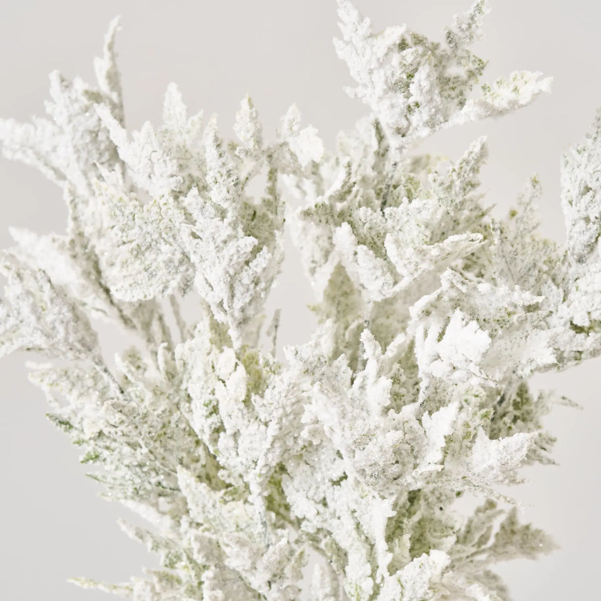 Snowy Frosted Cedar Bush Spray Faux Winter Greenery Holiday Stem - 16 ...