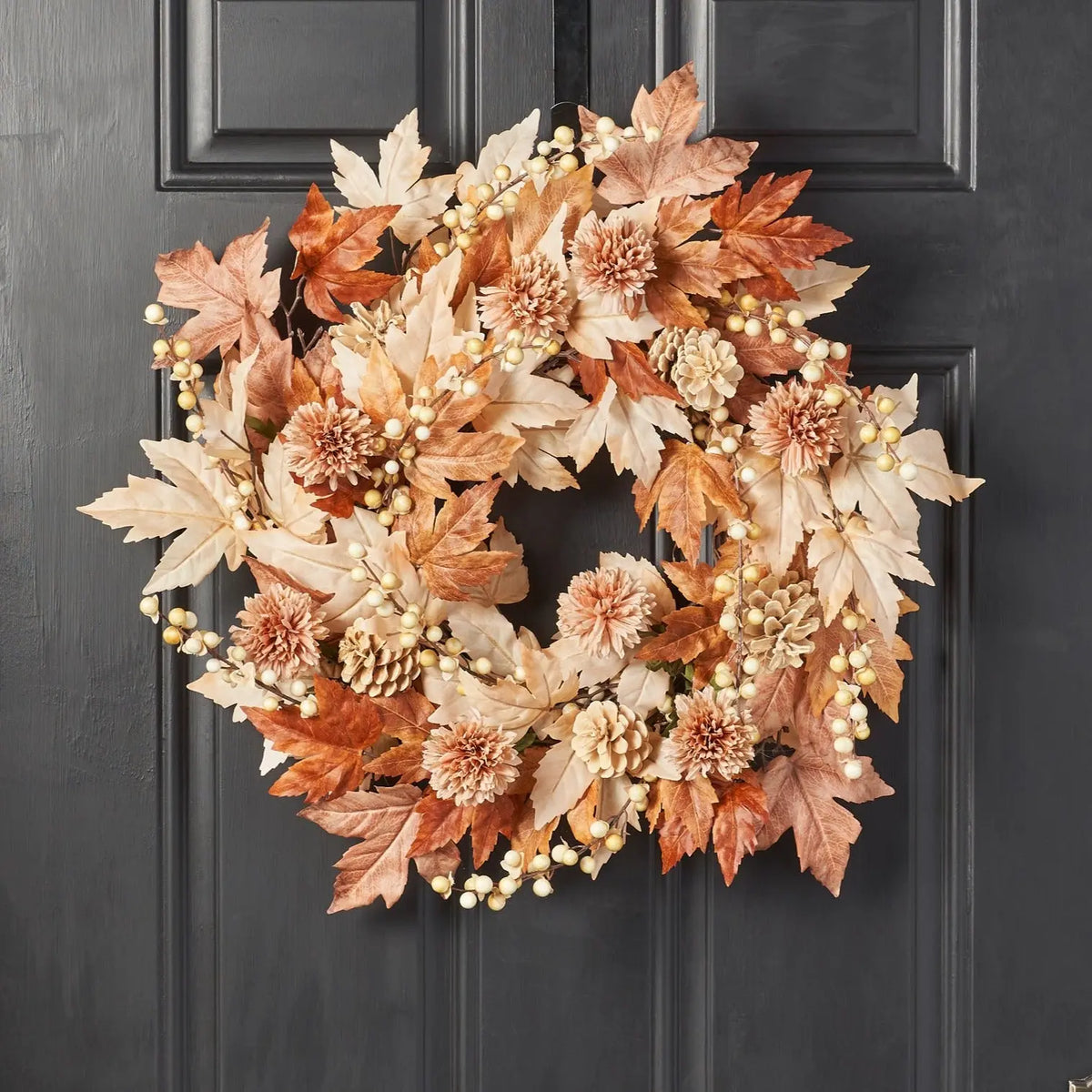 Natural Elegance - Autumn Brown Cream Maple Leaf & Berry with Mini ...