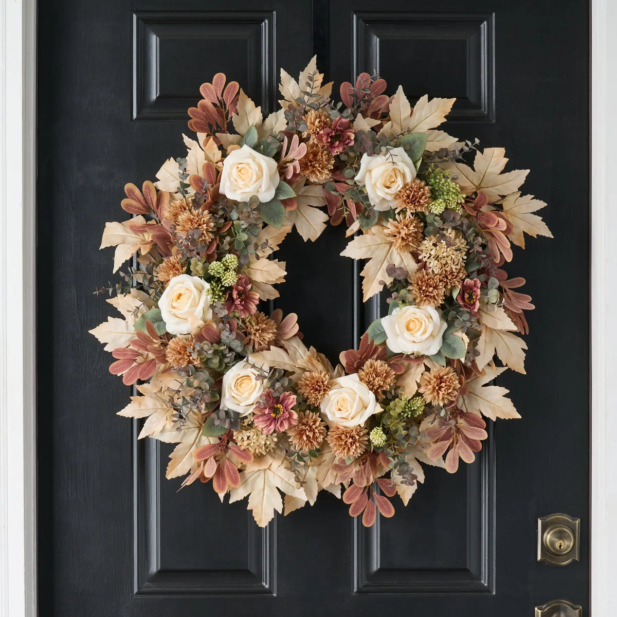 Autumn Dreams - Privet & Maple Leaf, Mocha Rose Cosmos Transitional Fa ...