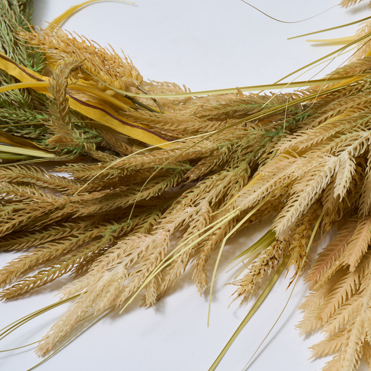 Neutral Norfolk Pine Garland - Wheat Grass Mantel Decor | Fall Autumn ...