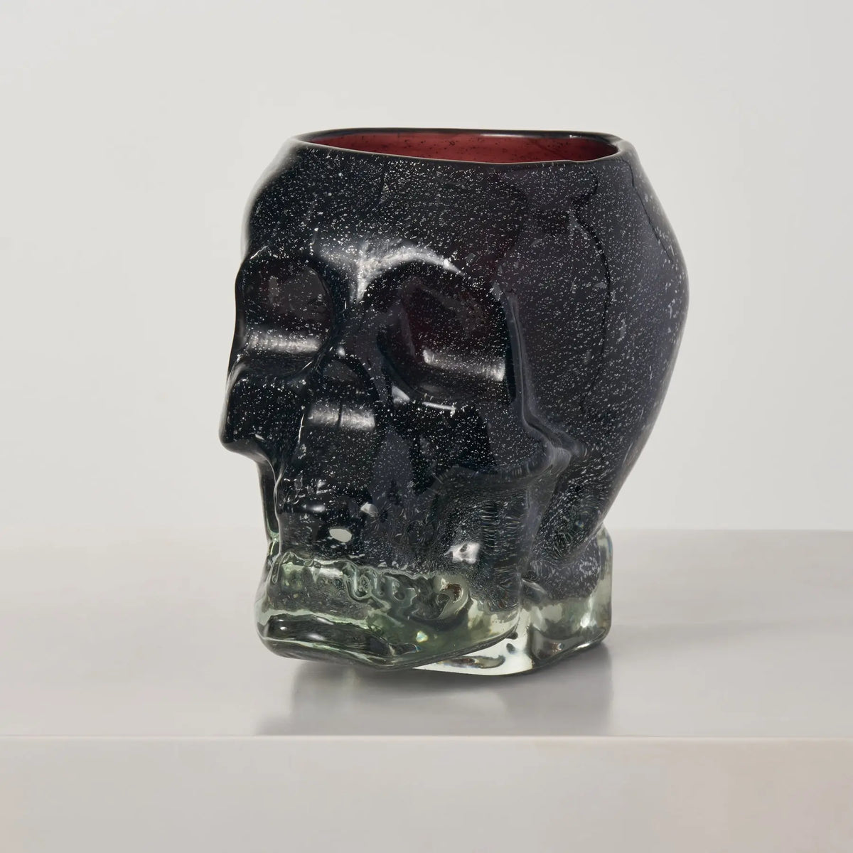 Handblown Glass Gothic Skull Vessel Halloween Tabletop Decor - – Darby ...