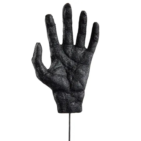 Spooky Black Glitter Skeleton Hand Pick Gothic Halloween Decor - 15.25 ...
