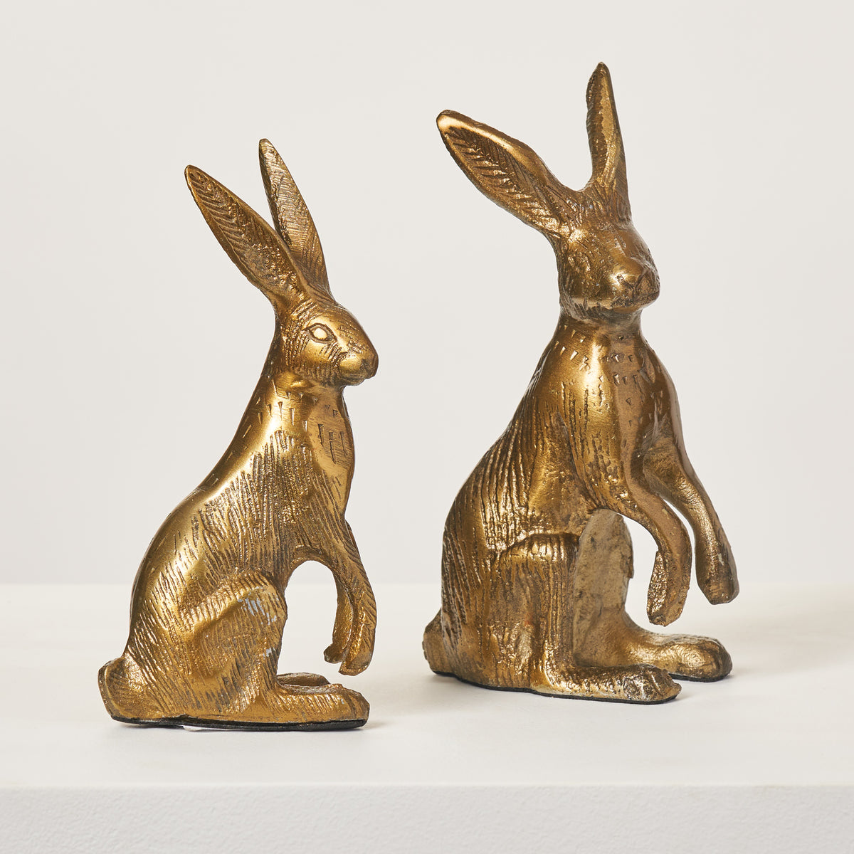 Bronze Aluminum Standing Easter Bunny Rabbit Figurine Decor – Darby ...