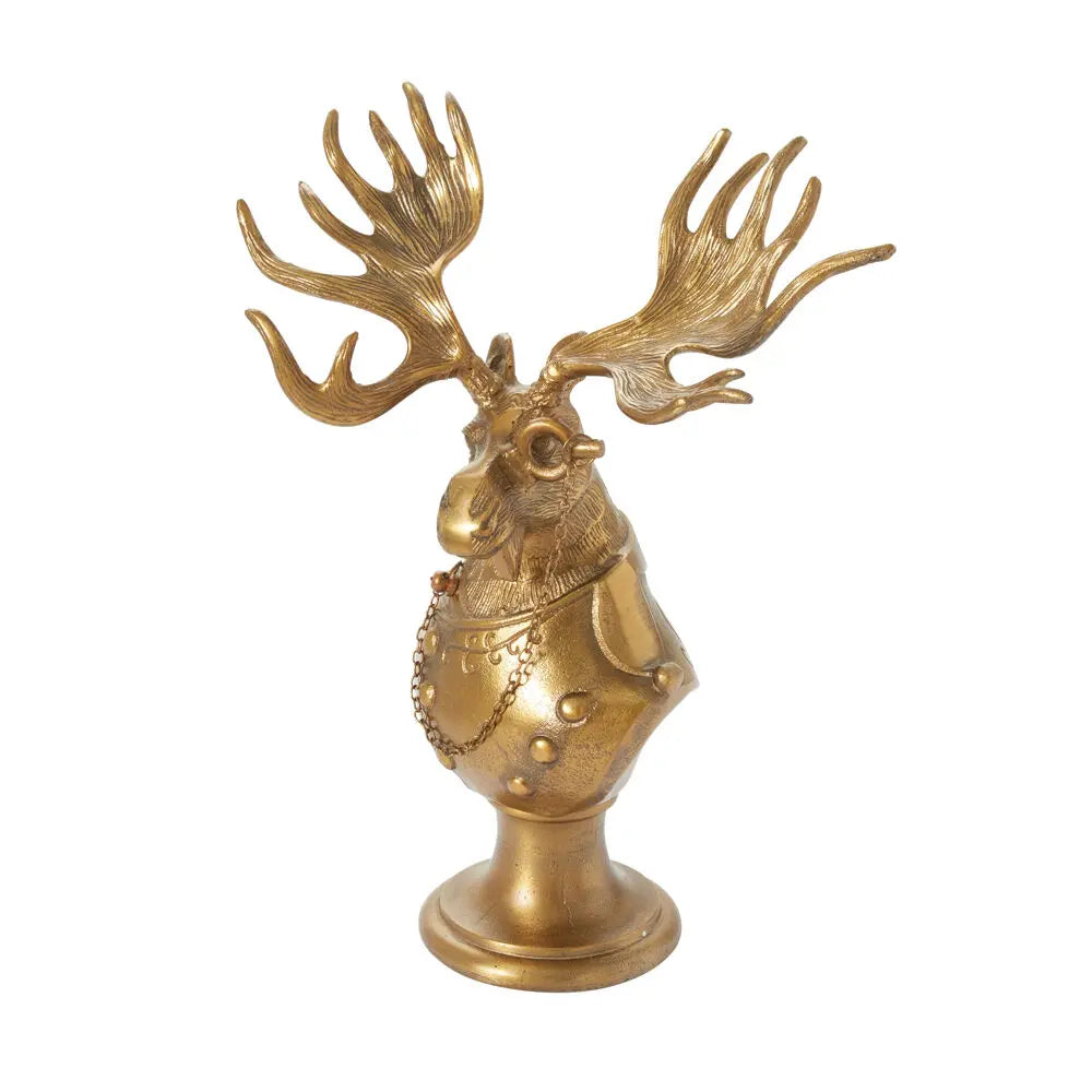 Eugene the Moose Bust - Bronzed Aluminum Tabletop Decor | Eric + Eloise ...