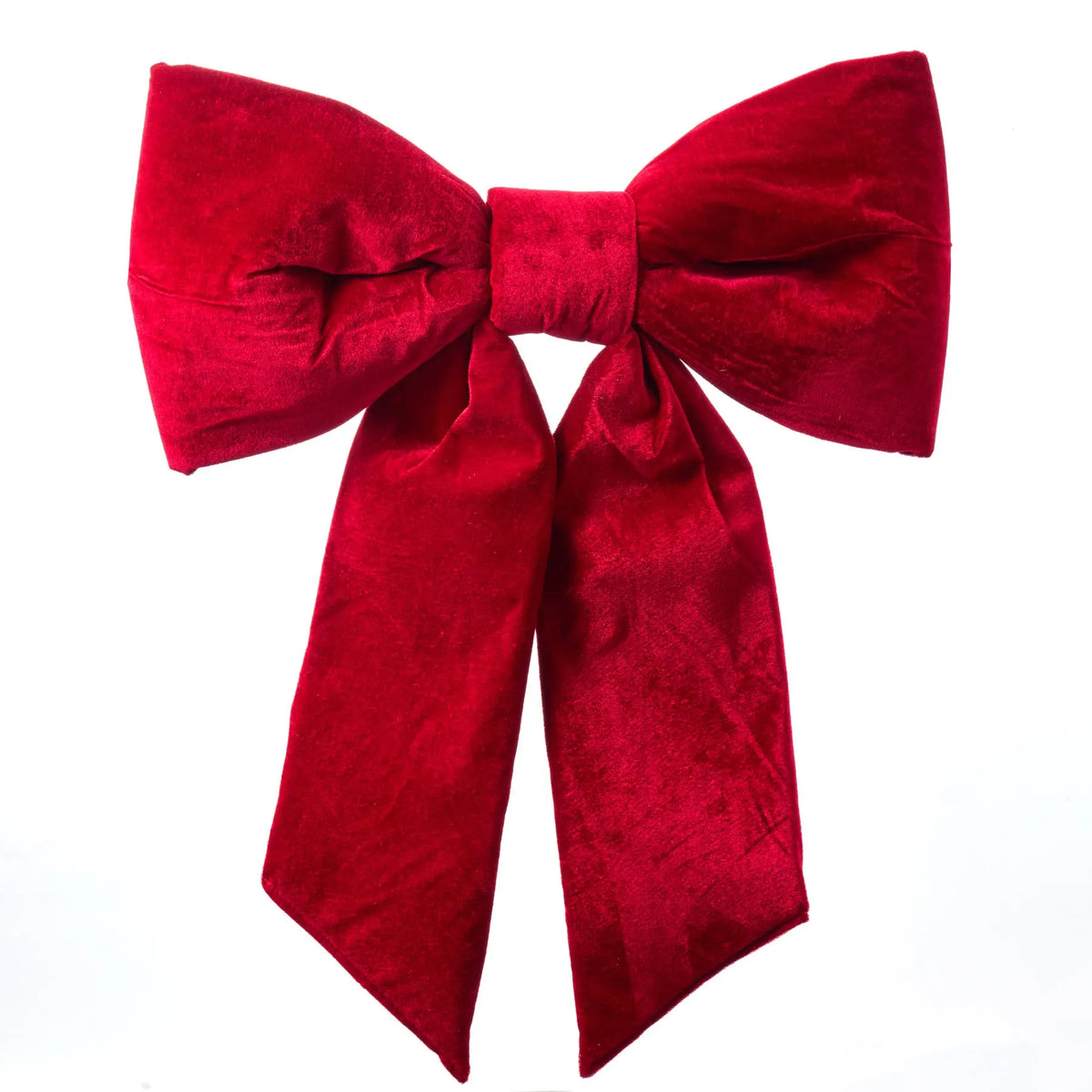 Extra Large Door Size Wired Padded Red Velvet Bow UV-Resistant Outdoor ...