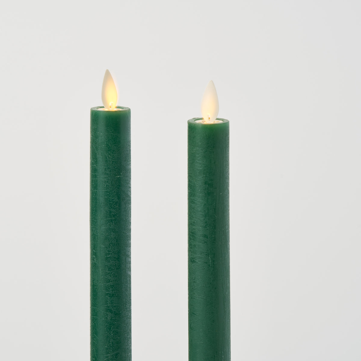 Moving Flameless LED Green 14" Taper Candles with Remote Set of 2 ...
