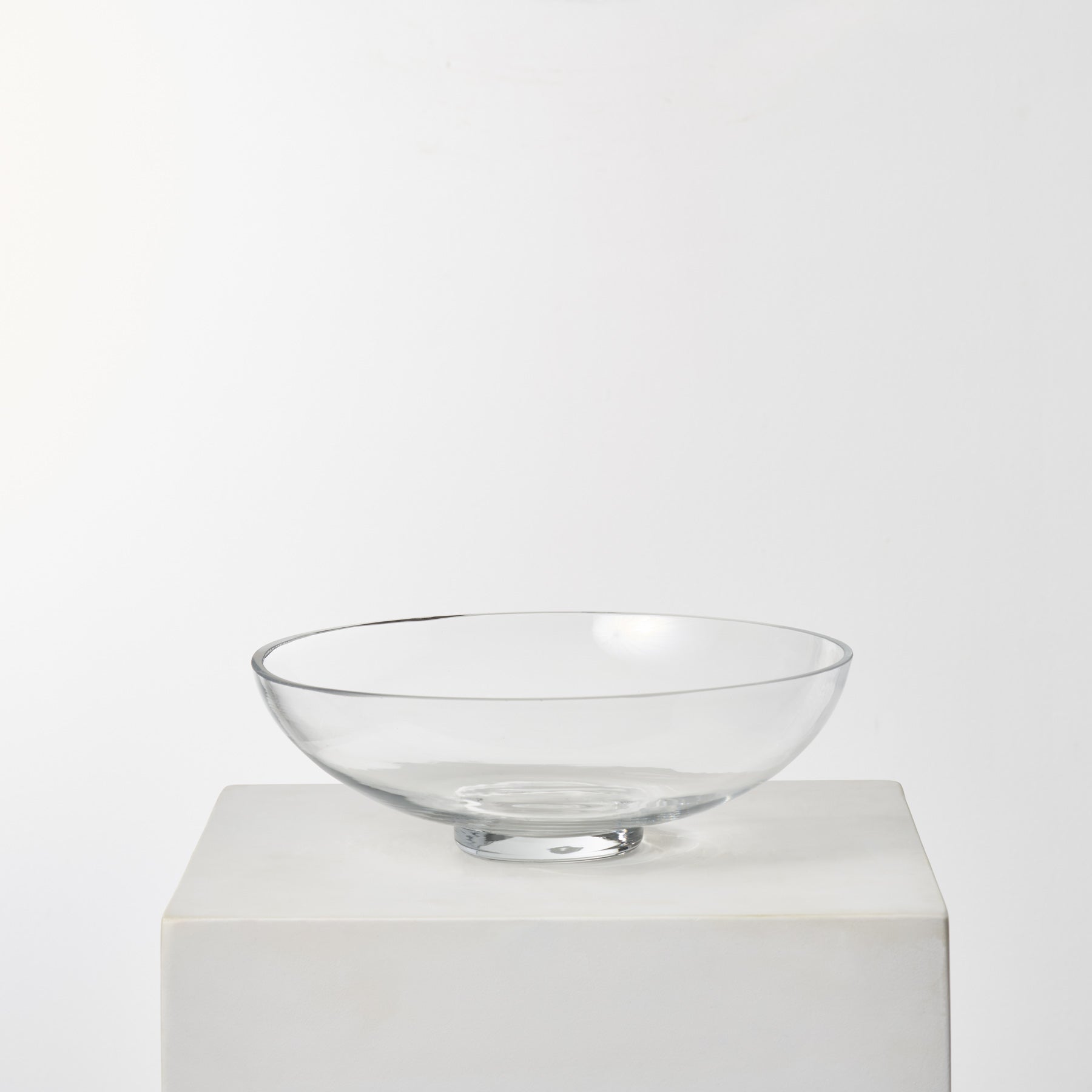 Low Handblown Glass Fruit Bowl Clear Catchall Vessel – Darby Creek Trading